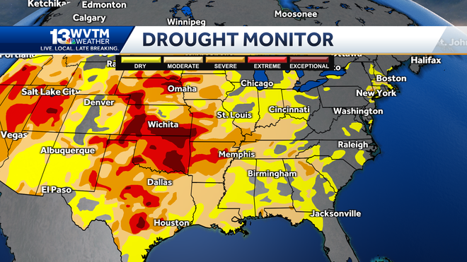 Alabama drought expanding with little rain in sight