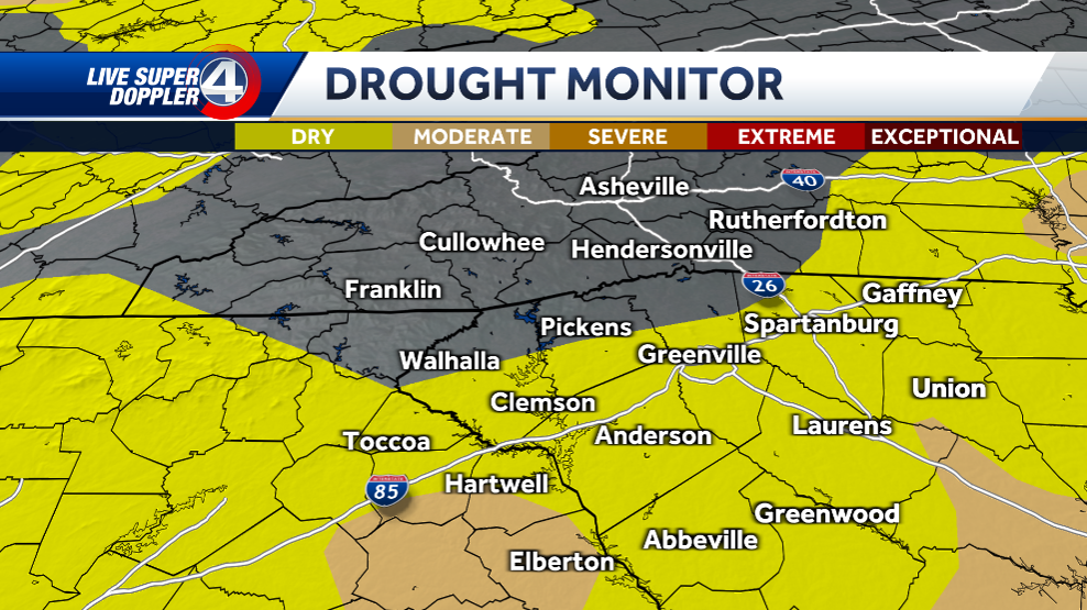 Parts of South Carolina are under a drought