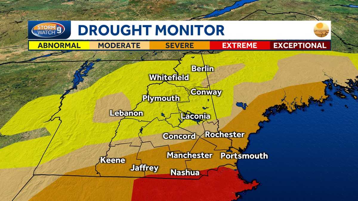 New Hampshire drought update: Part of state in extreme drought