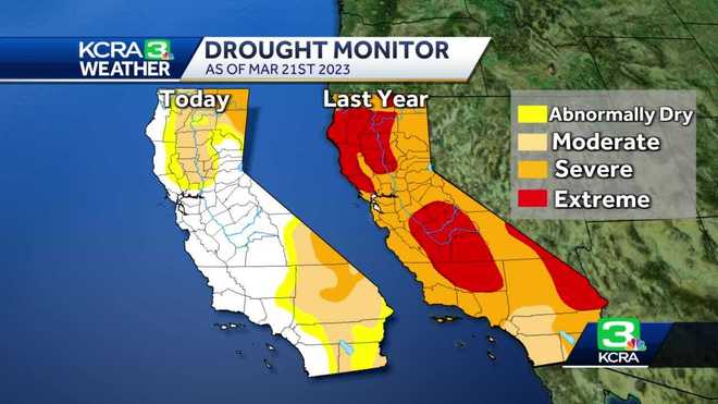 See the California drought comparison for 2023 and 2022