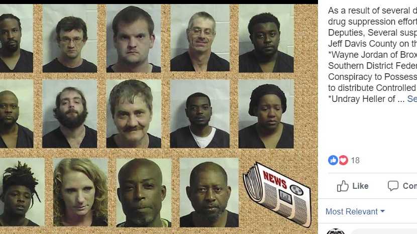 Georgia sheriff's office arrests 16 on meth, cocaine, controlled ...