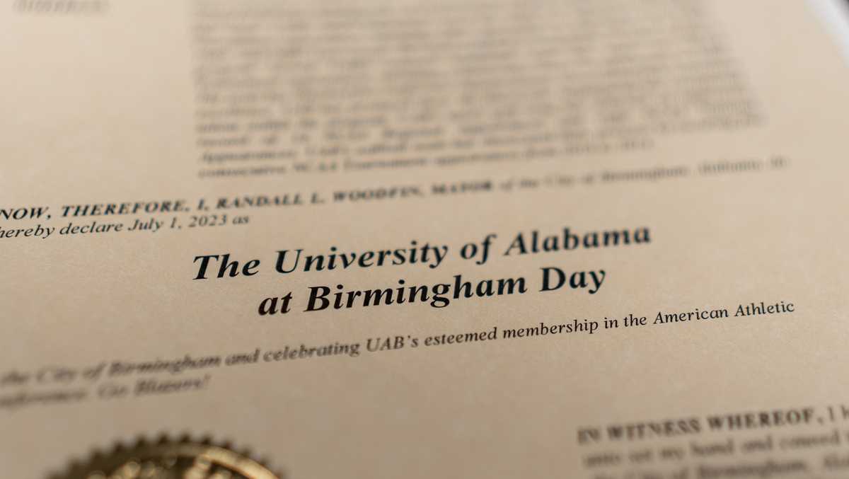 Alabama mayor proclaims July 1 as 'UAB Day'