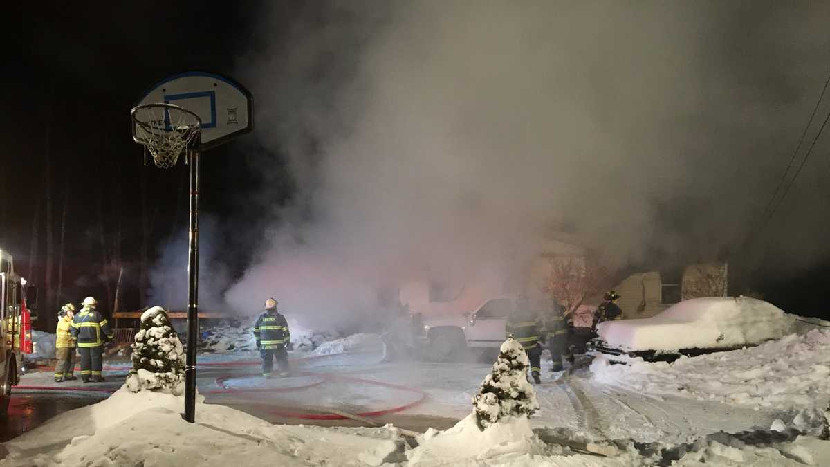Firefighters brave bitter cold, flames at Limington fire