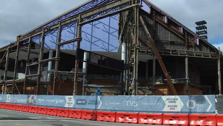 Crews making progress on renovation project at Duke Energy Convention ...