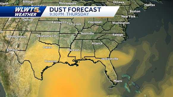 Dust from the Sahara Desert to create hazy skies over Cincinnati this week