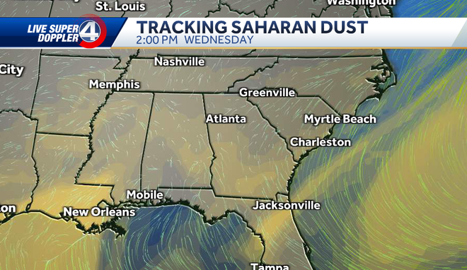 Saharan dust brings vibrant sunrise and sunsets
