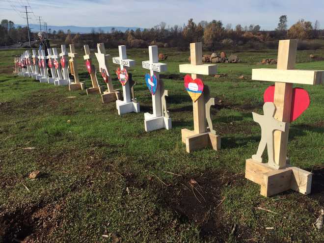 'These are people': Man plants crosses for each Camp Fire victim