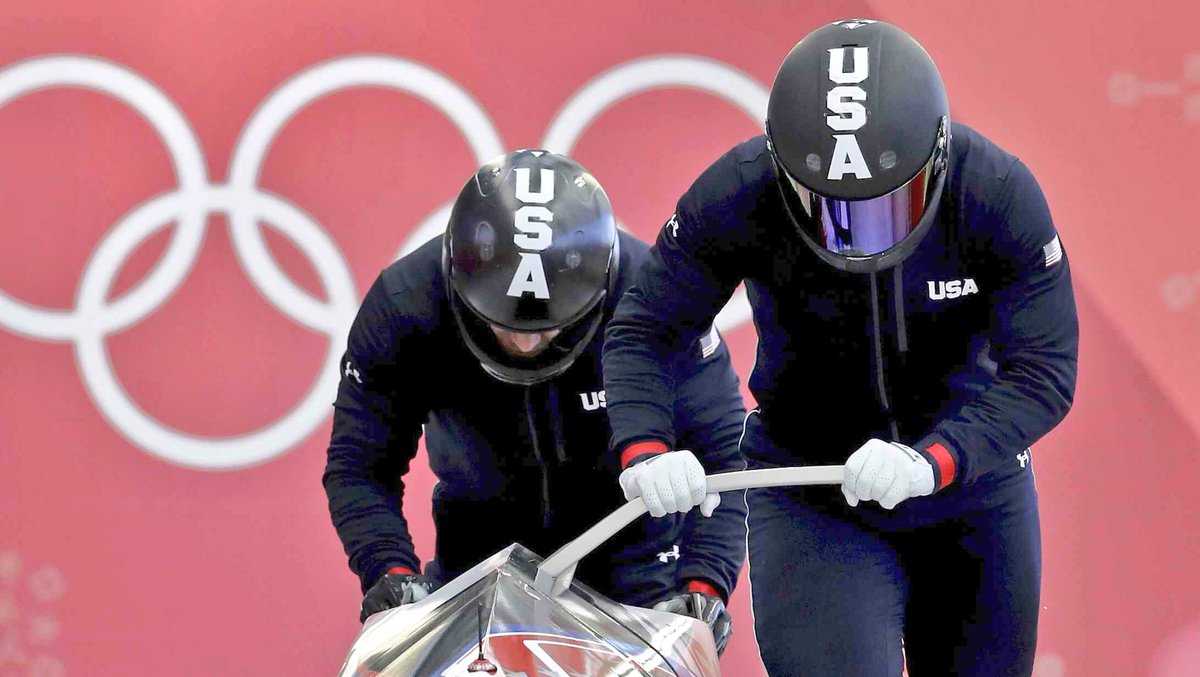 Monterey Olympian Nick Cunningham completes first two bobsled heats