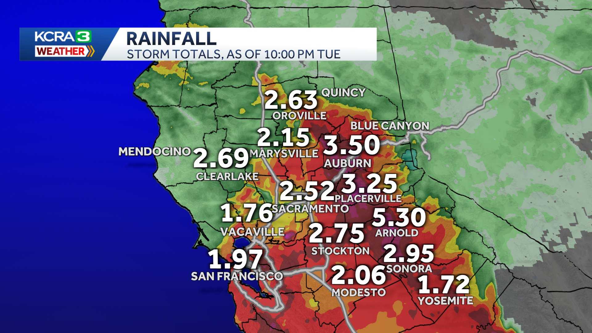 Rain and snow end Wednesday night