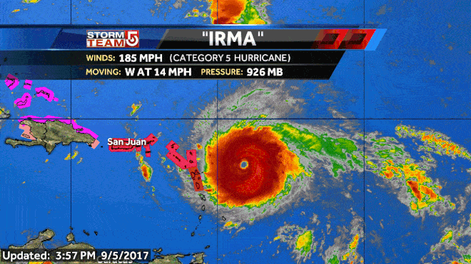 How Hurricane Irma compares to historic hurricanes