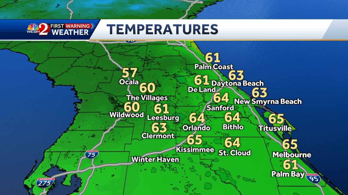 Cold across Central Florida Wednesday morning