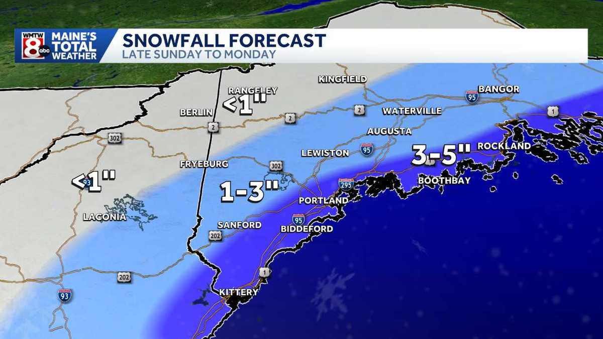 New update to Maine's snowfall forecast