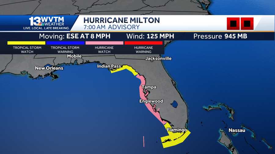 Milton tracker: Today's maps, paths and spaghetti models
