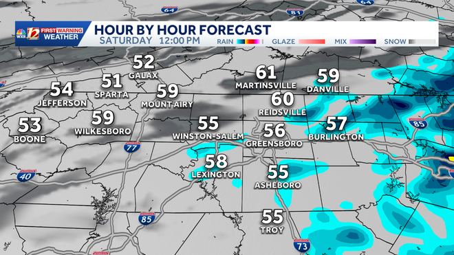 Hour-by-hour: Tracking cold, soaking rain Tuesday in North Carolina
