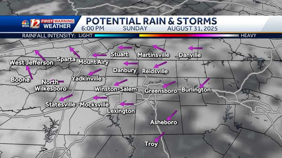Five things to know about Sunday's weather in North Carolina
