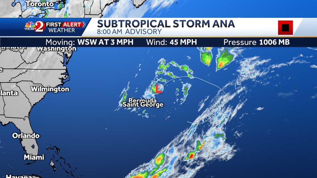 Ana becomes subtropical storm, first this year