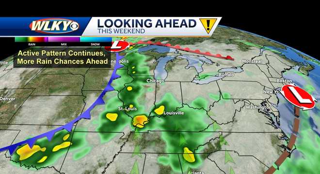 Louisville weather: Daily chances for rain and storms this week
