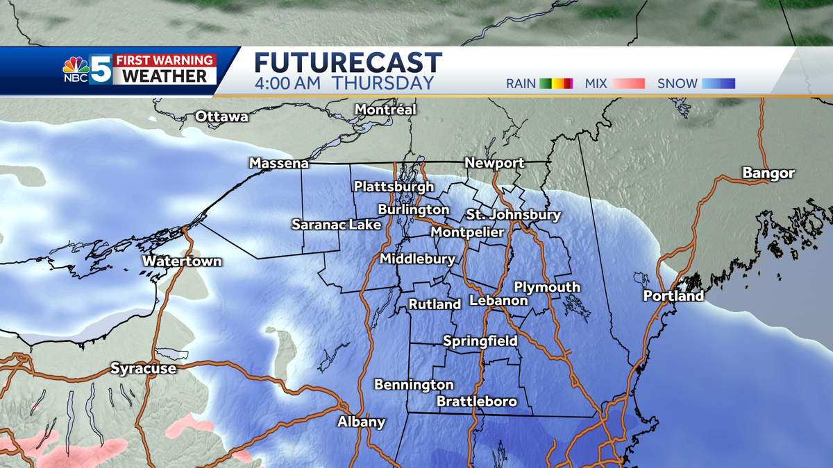Heavy snow arrives Wednesday night