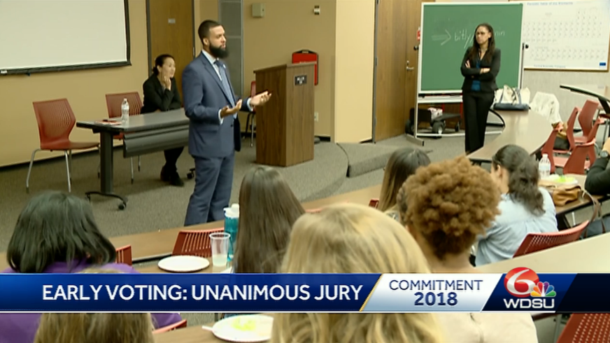 Loyola University students learn about unanimous jury amendment