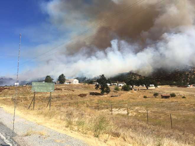 316-acre fire burns near Lockwood, 50 percent contained