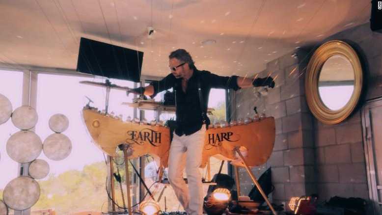 Mountainside used to create world's biggest harp