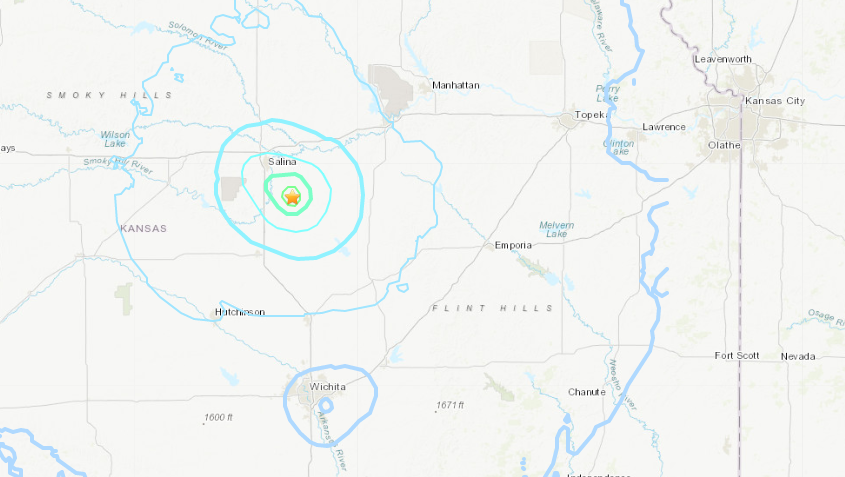 4.3 magnitude earthquake rocks central Kansas