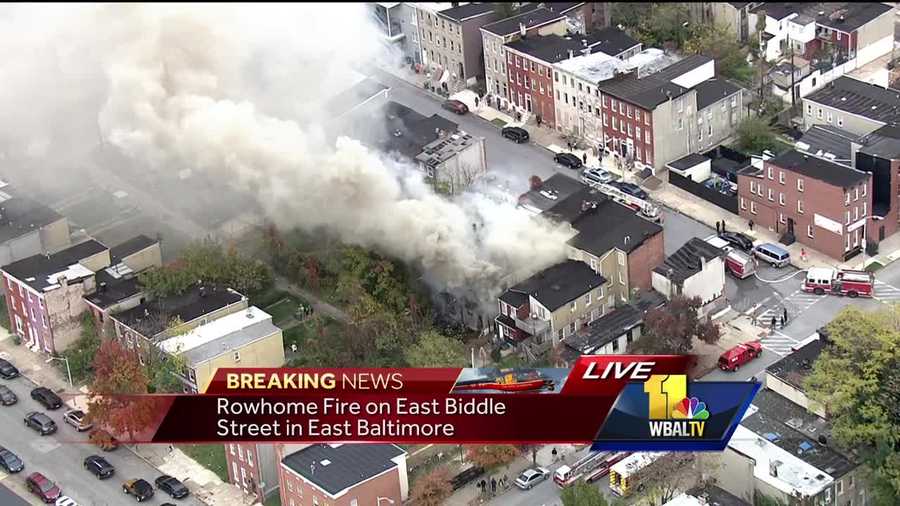 PHOTOS: Crews battle fire in East Baltimore