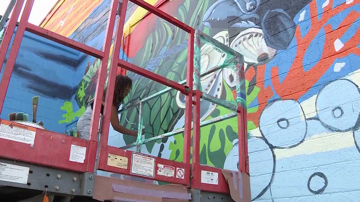 Local artists transform Boston seawalls into works of art