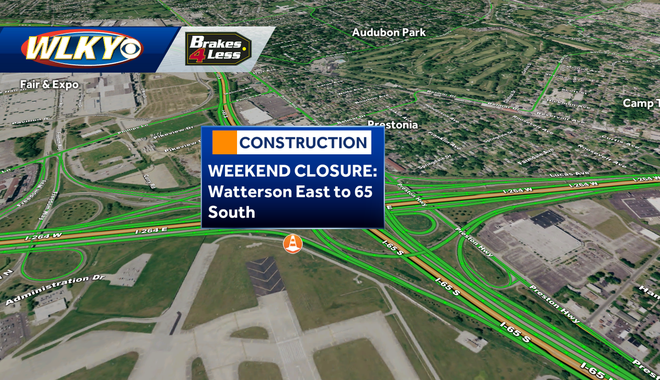 Watterson Expressway ramps to I-65 closing this weekend