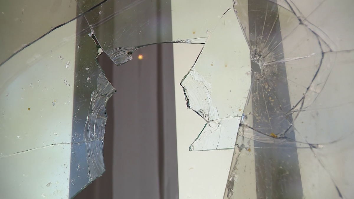 Shopping complex vandalized; Store owner sleeps in shop