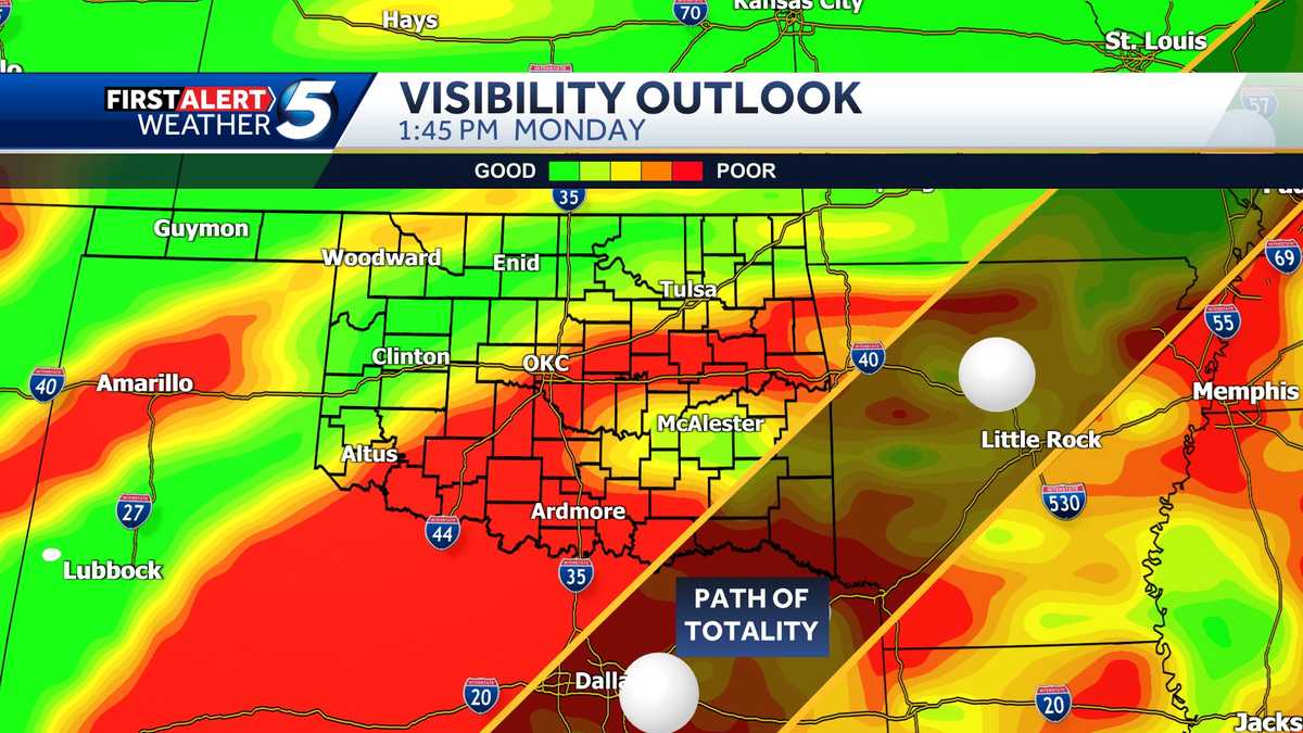 Solar Eclipse Forecast: Clouds may cause issues in Oklahoma