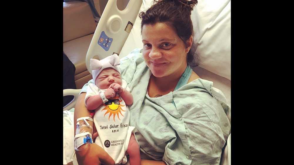 Baby named Eclipse born in SC on day of total eclipse