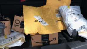 Undelivered Amazon packages found dumped in Burlington cemetery trash bin