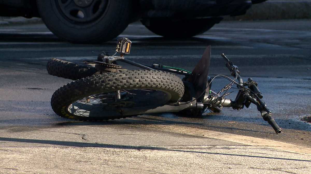 Electric bicycle rider seriously injured in collision with SUV