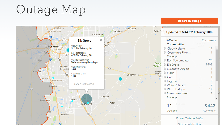 SMUD: Power restored to 9,400 customers in Elk Grove