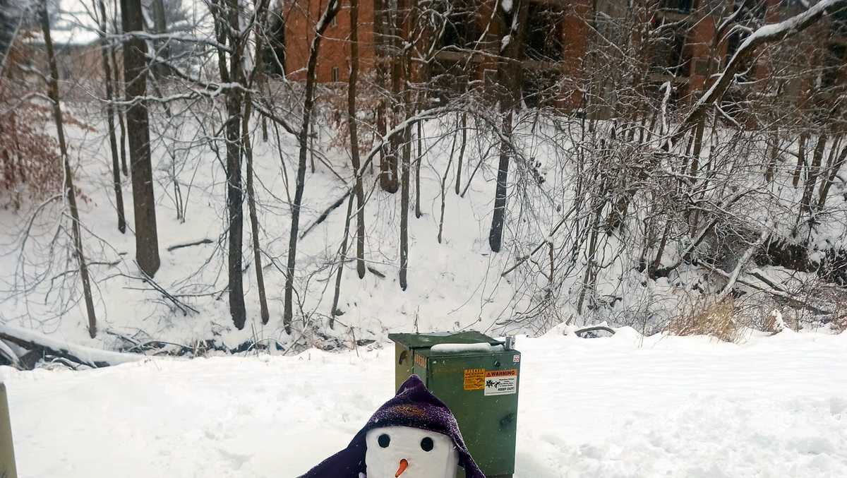 Second snowfall in a week in Maryland in photos
