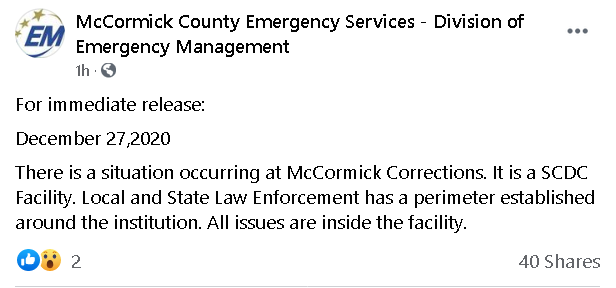 Guard locked in cell by inmates, no one escaped, SCDC says