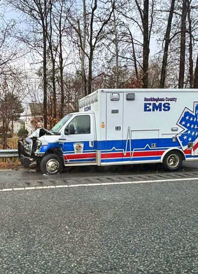 Rockingham County ambulance crash Greensboro, officials say
