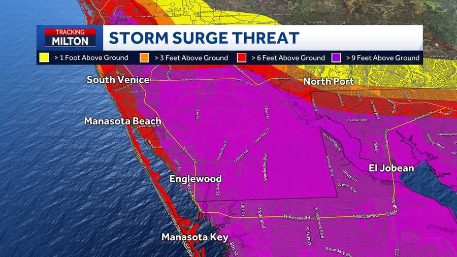 Hurricane Milton: storm surge neighborhood-by-neighborhood breakdown
