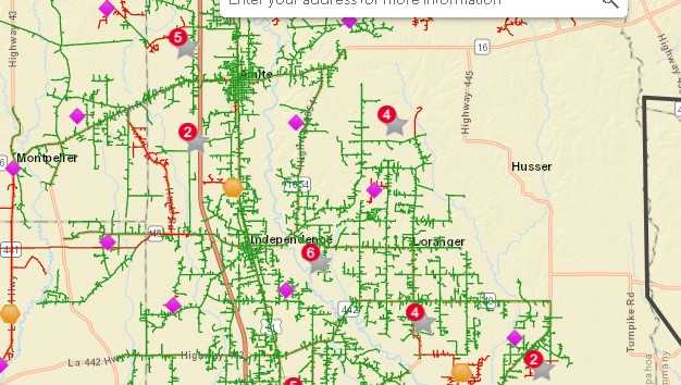 Southeast Louisiana weather power outages