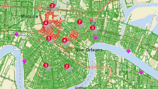 Southeast Louisiana power outages Entergy