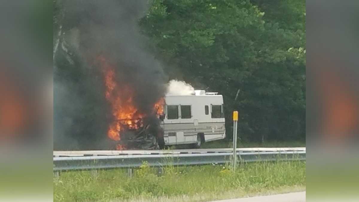 Traffic delays reported on Route 101 after RV fire
