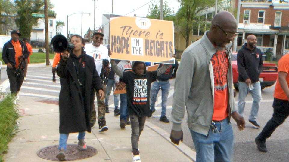 Safe Streets members rally against violence in Baltimore