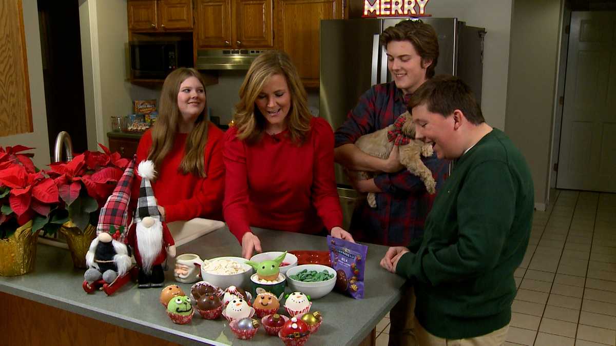 Erin and her teens and her pup cook up some cocoa bombs