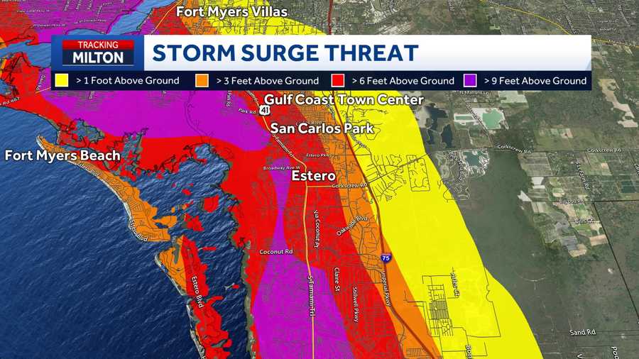 Hurricane Milton: storm surge neighborhood-by-neighborhood breakdown