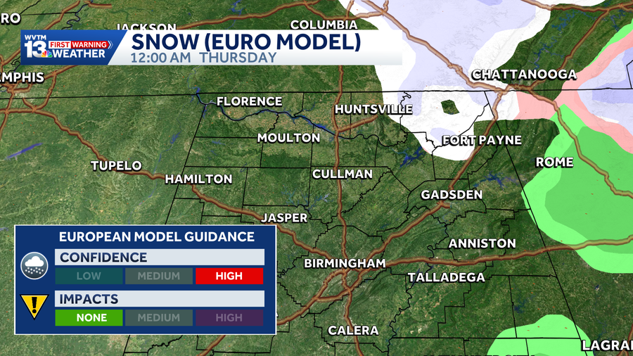 Snow in Alabama's weather forecast: Will it really happen?