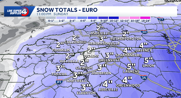 South Carolina: Snow on the way