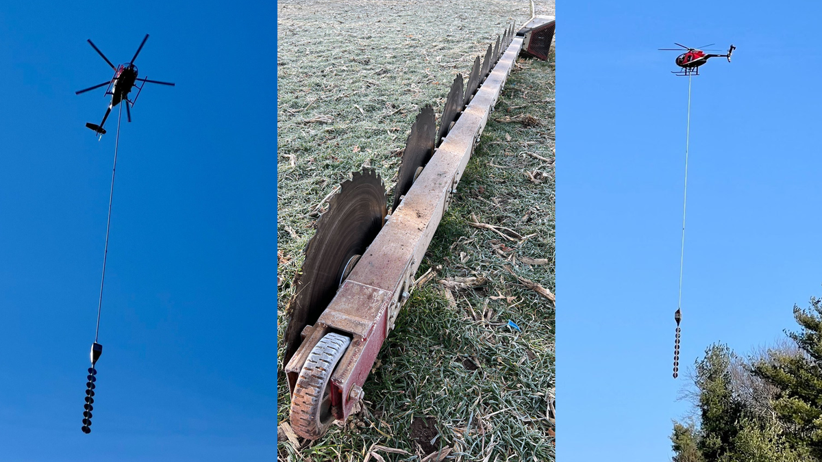 Explaining the helicopter flying across Mass. with a giant saw