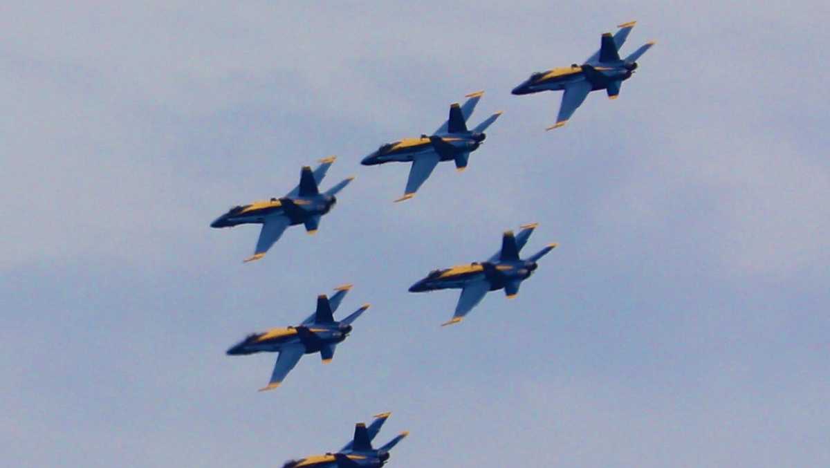 Blue Angels, Thunderbirds fly over Baltimore