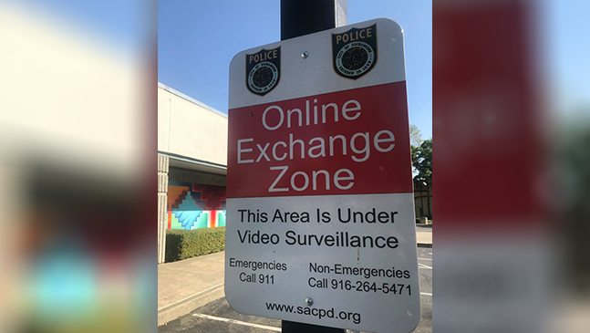 Buying or selling goods online? Sac PD has a safe exchange zone